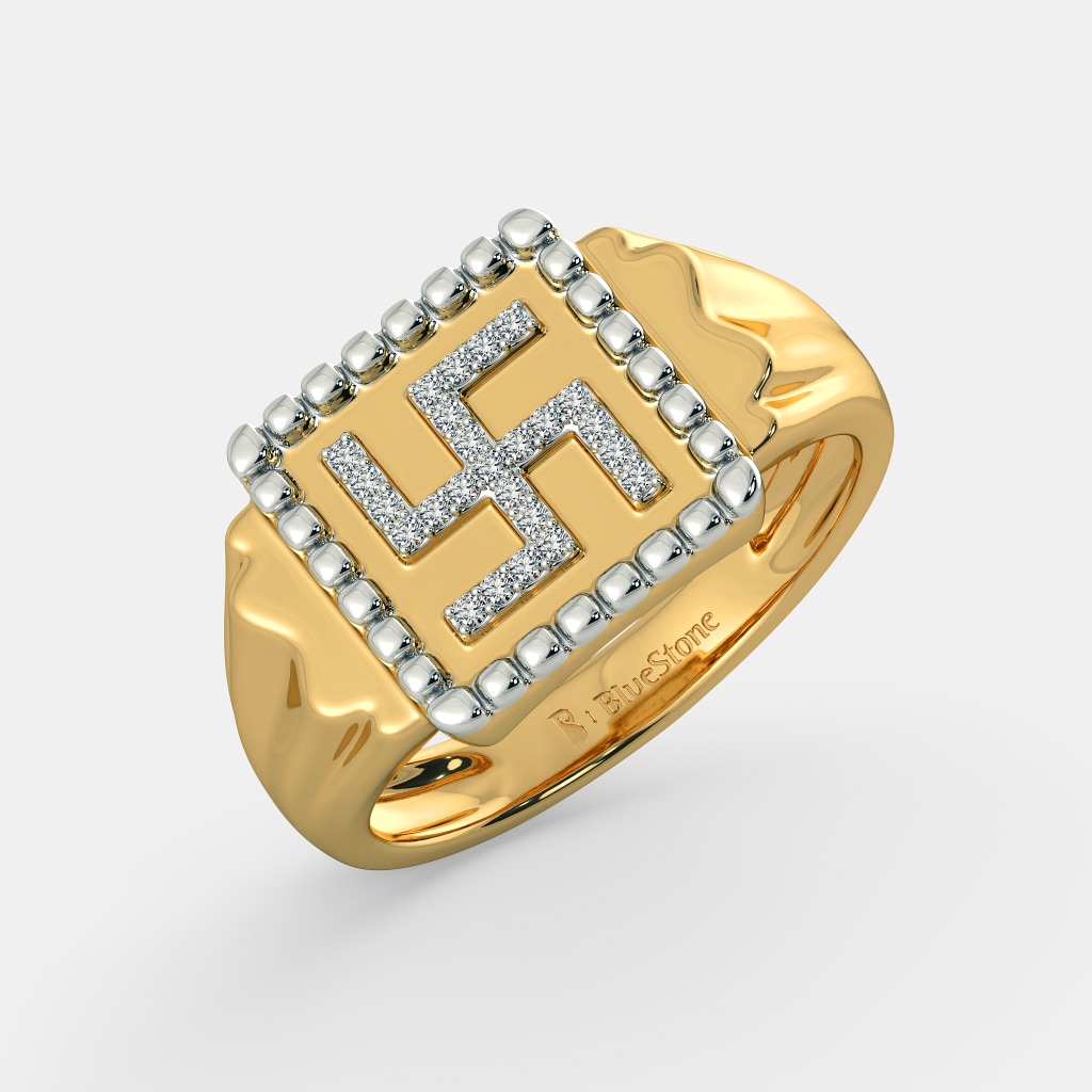 The Apurv Swastika Ring | BlueStone.com